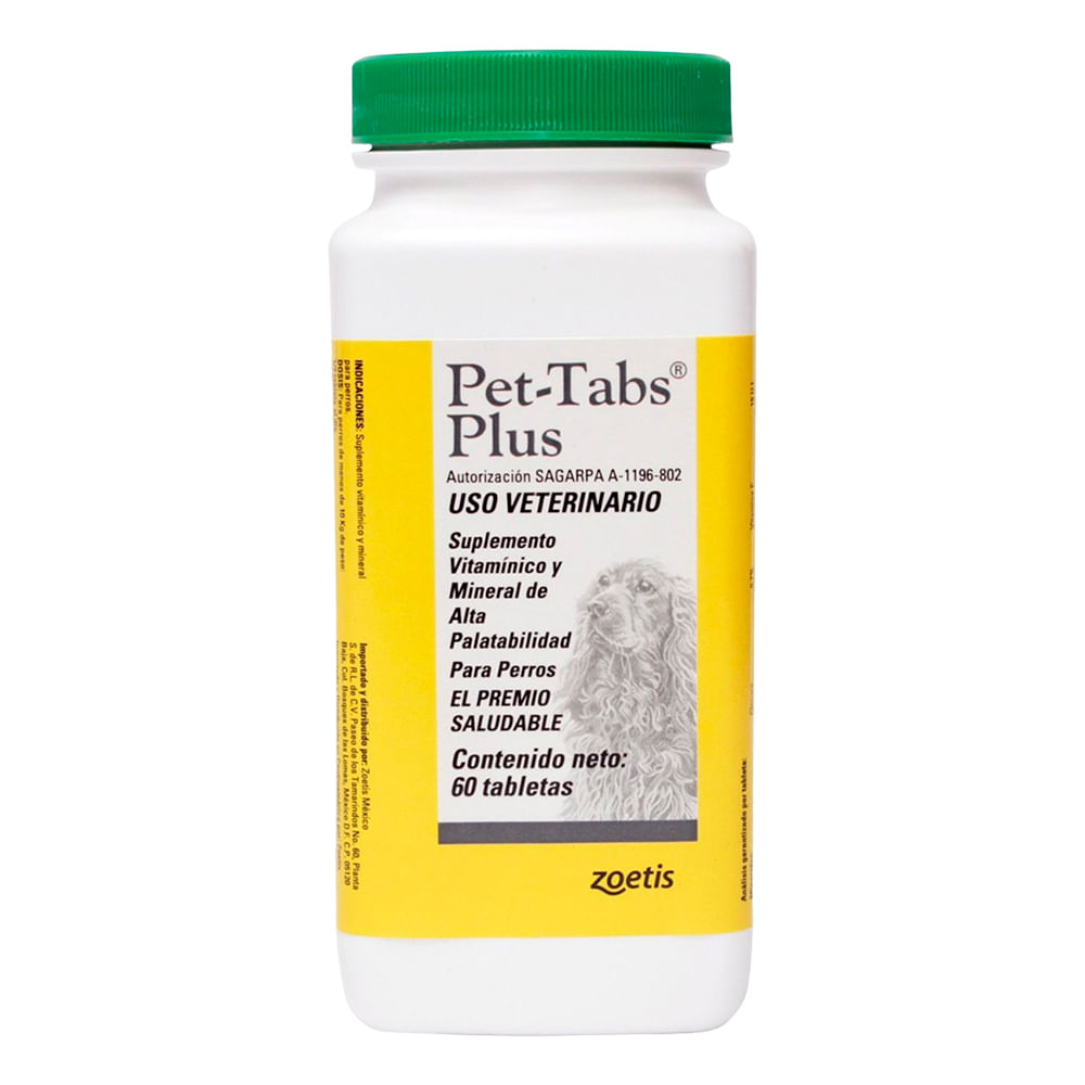 Pet Tab Plus Suplemento Vitaminico Perros Pet Tab 60Tab - Real Plaza