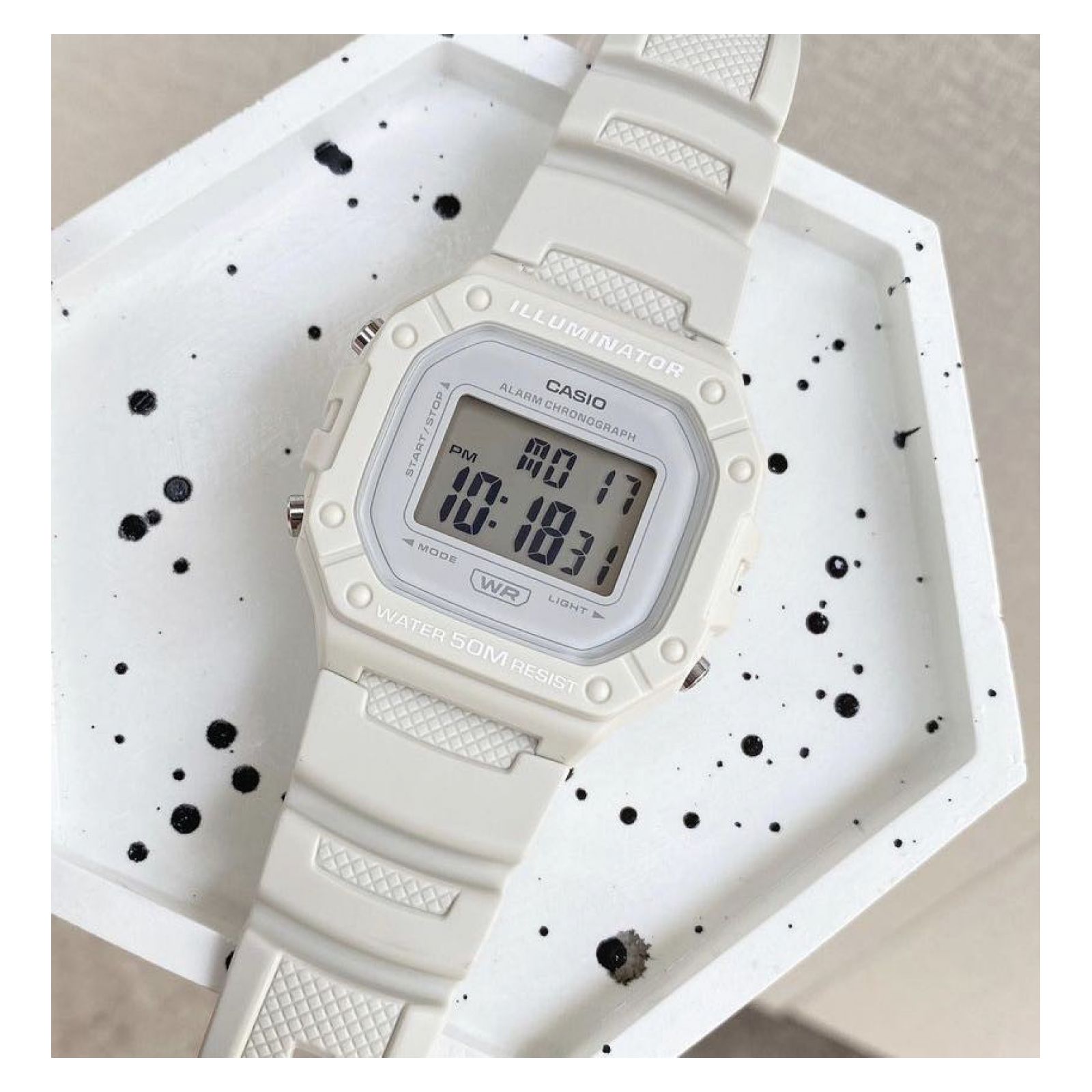 Reloj Casio W-218hc-8avdf Blanco Unisex - Real Plaza