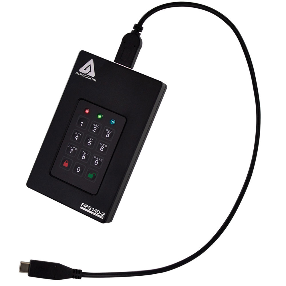 Disco Duro Portátil Encriptado Apricorn Aegis Fortress L3 Fips 140 2 ...