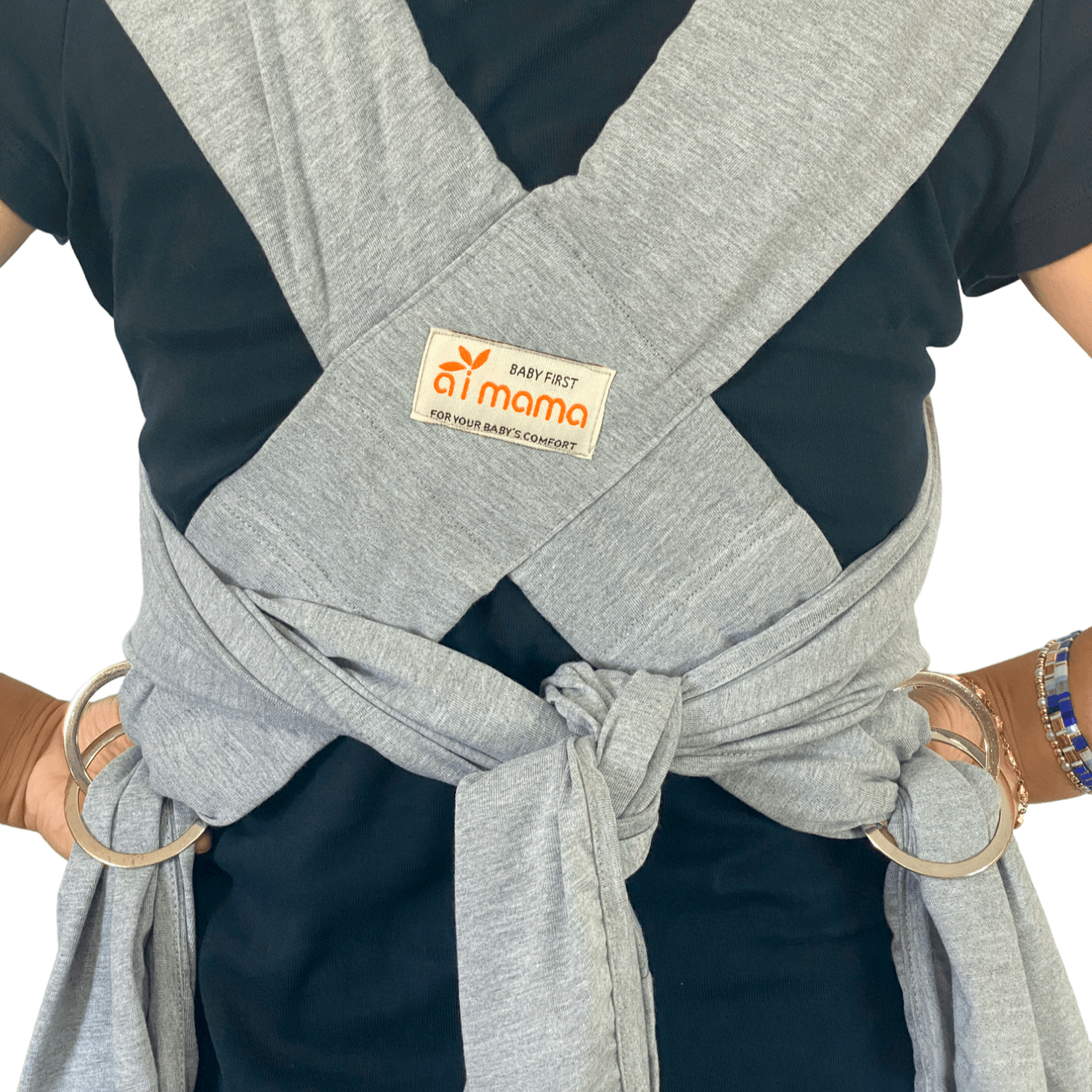 Fular Aimama Pre Armado Gris Morado Estrella - Real Plaza