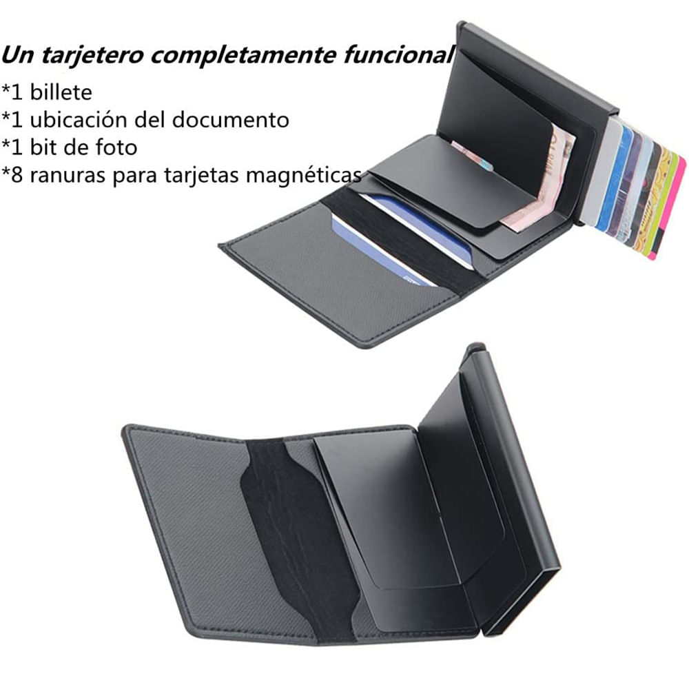 Billetera Hombre RFID de Cuero con Tarjetero Billetera Baellerry - Café ...