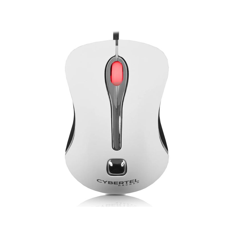 Mouse Cybertel HACKER CYB M217+ alámbrico USB color blanco - Real Plaza