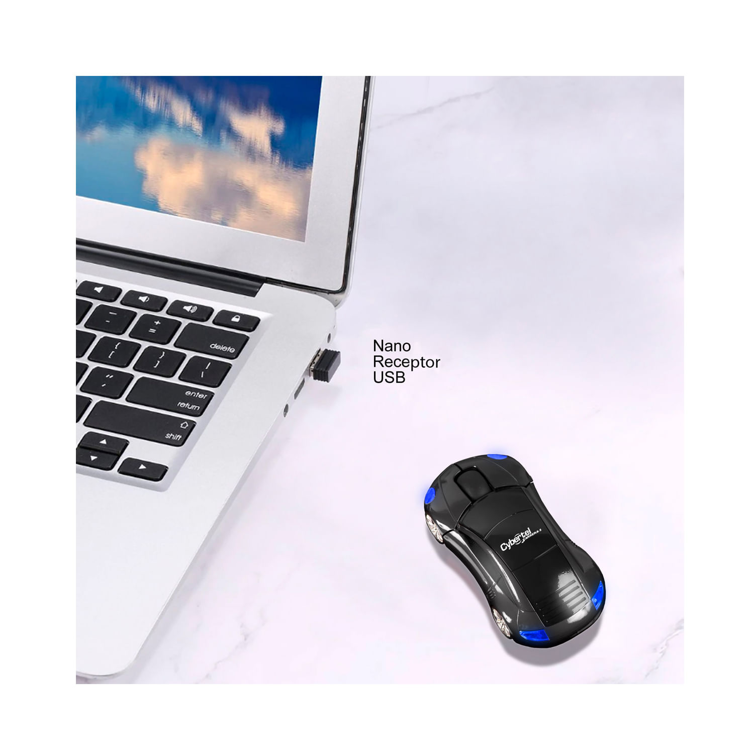 Mouse inalámbrico Cybertel CARRERA S - CYB M301S inalámbrico negro ...