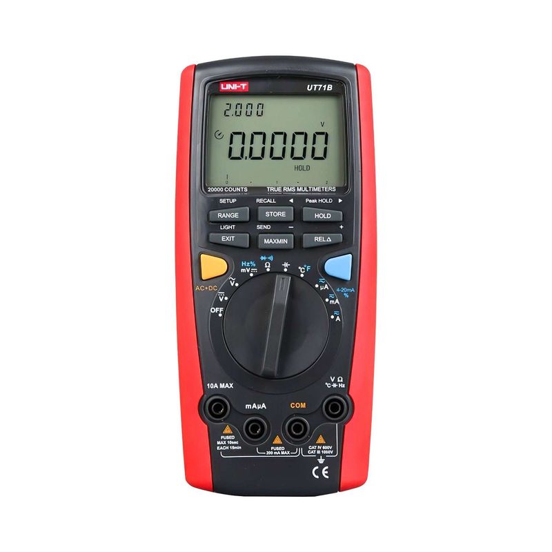Multímetro Digital con Capacitancia, Frecuencia y Temperatura Ut71B Uni ...