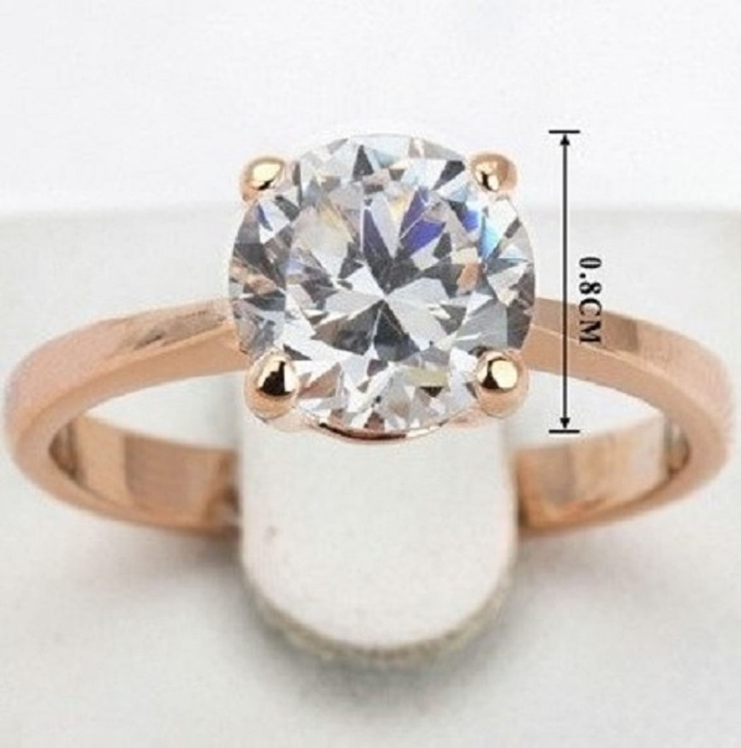Anillo de Compromiso Aro Alianza Bañado en Oro 18K Genieka Unión Talla ...