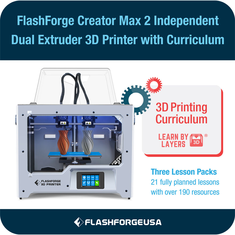Impresora 3D Flashforge Creator Max 2 Doble Extrusor Independiente con ...