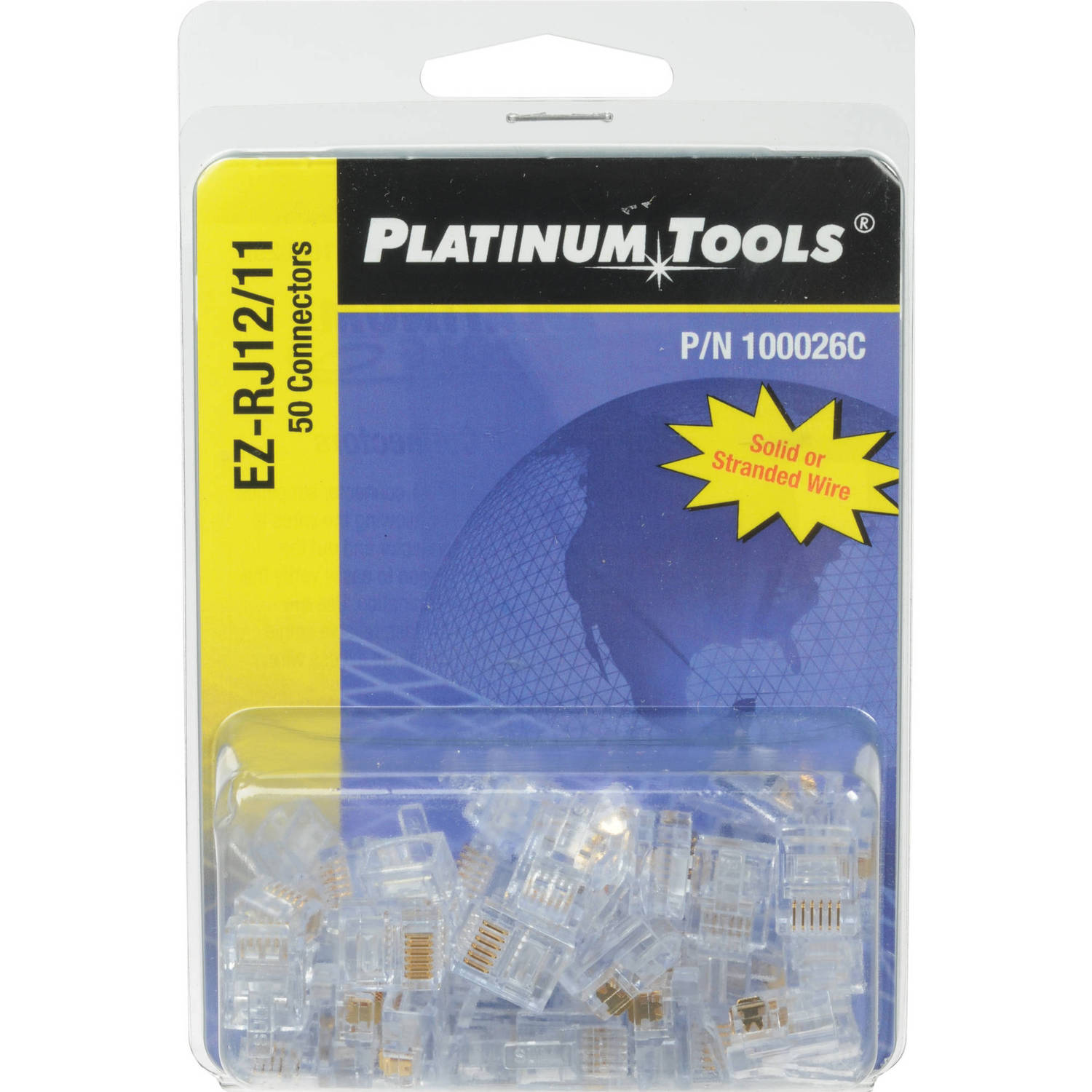 Conector Platinum Tools Ez Rj12 11 con Pestaña Estándar 50 Piezas en ...