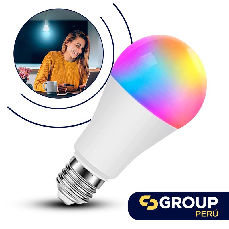 Foco Inteligente Luz Frío, Cálida y RGB Wi-Fi - Real Plaza