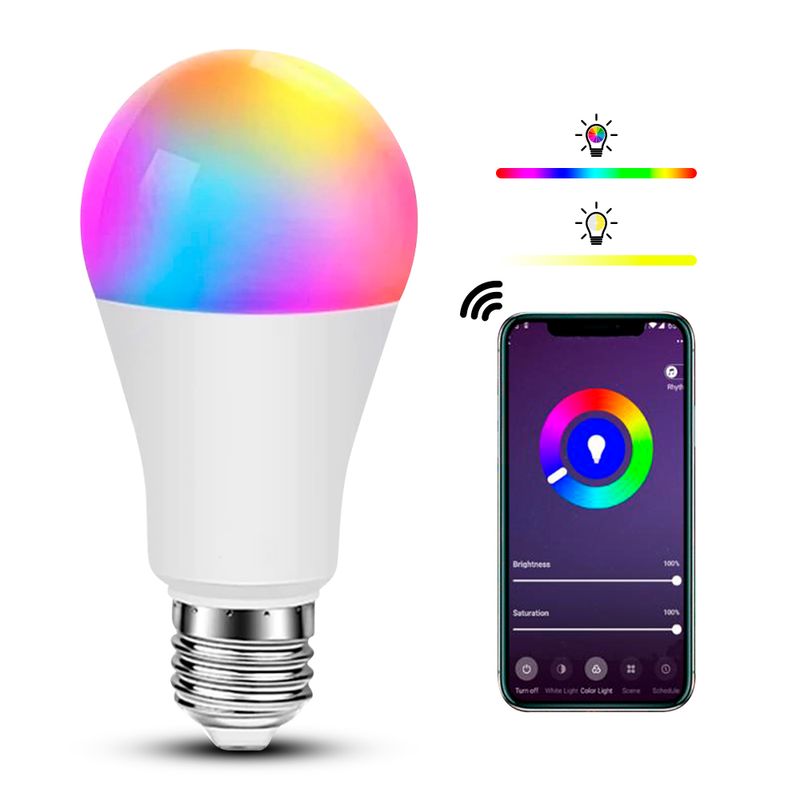 Foco Inteligente Luz Frío, Cálida y RGB Wi-Fi - Real Plaza