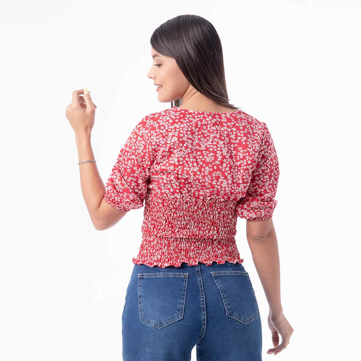 Blusas Moda Popelina Mujer Cheisy Rojo M - Real Plaza
