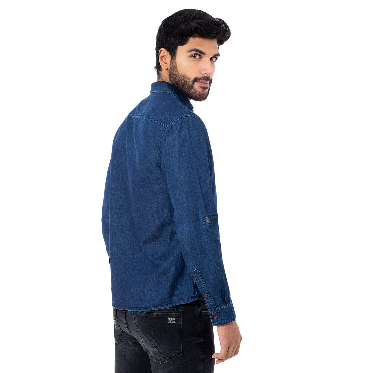 Camisa Moda Denim Hombre Bem Stone Blue XXL - Real Plaza