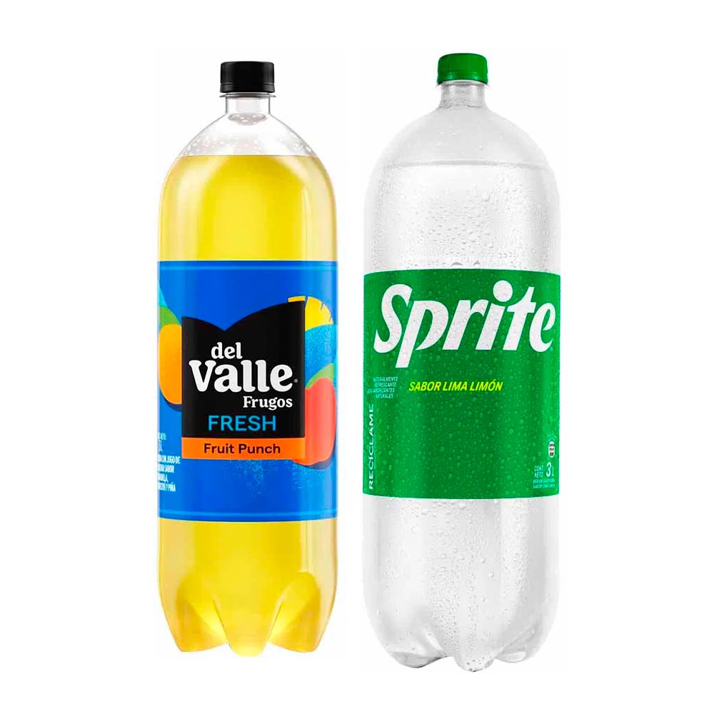 Pack Bebida FRUGOS Fresh Fruit Punch de Manzana Botella 3L + Gaseosa ...
