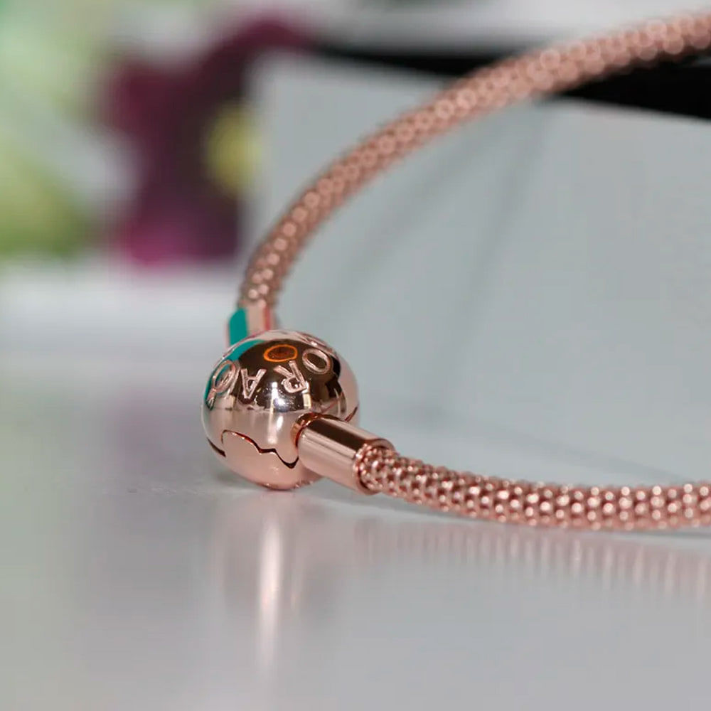 Brazalete Pandora 586543 Estrella Reluciente Oro Rosado 14k - Real Plaza