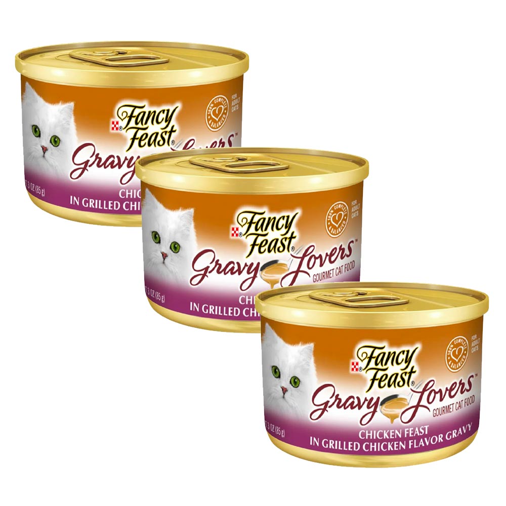 Pack Comida para Gato FANCY FEAST Casserole Pollo Lata 85g x 3un - Real ...