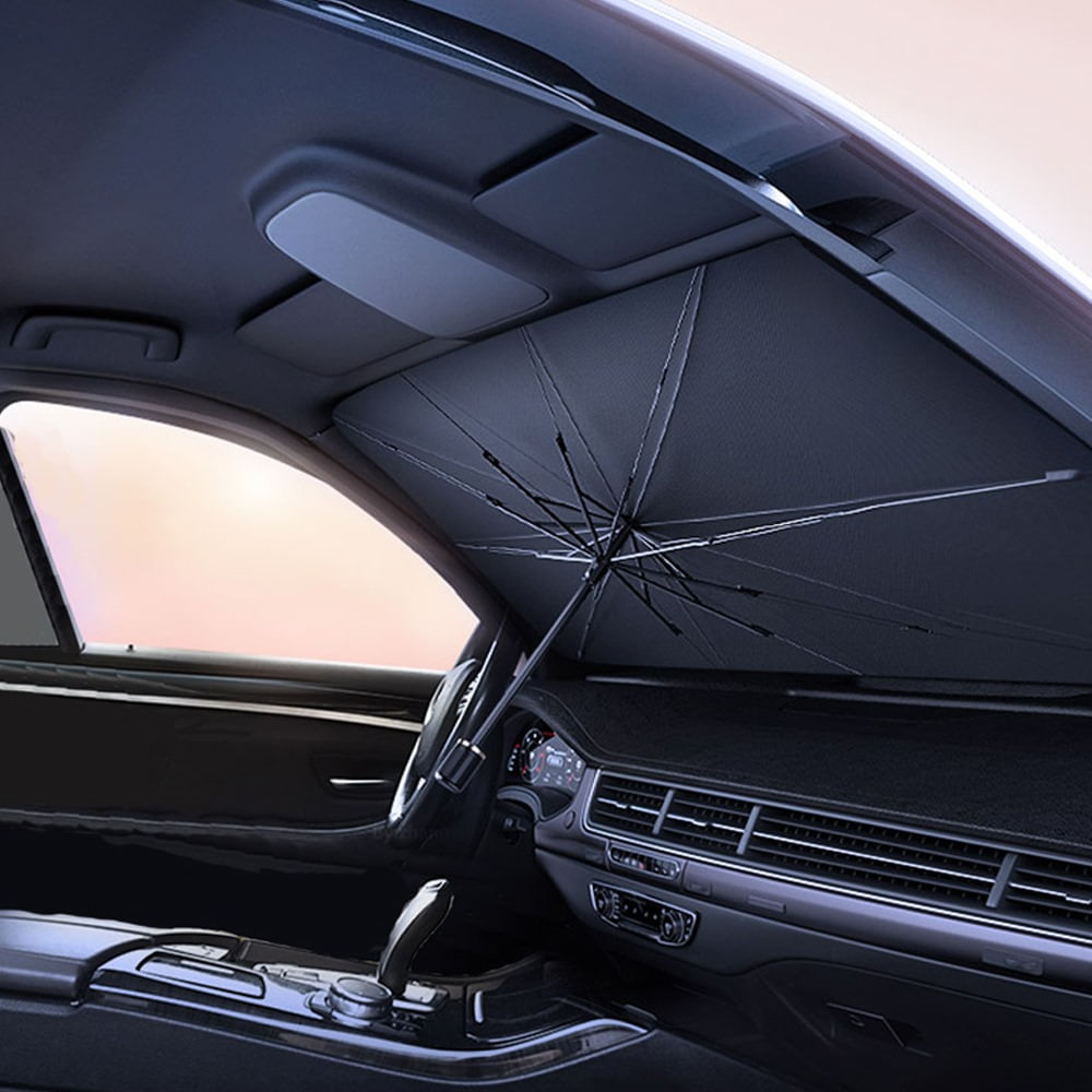 Parasol Interior Parabrisas Auto Tipo Sombrilla Plegable Protección UV ...