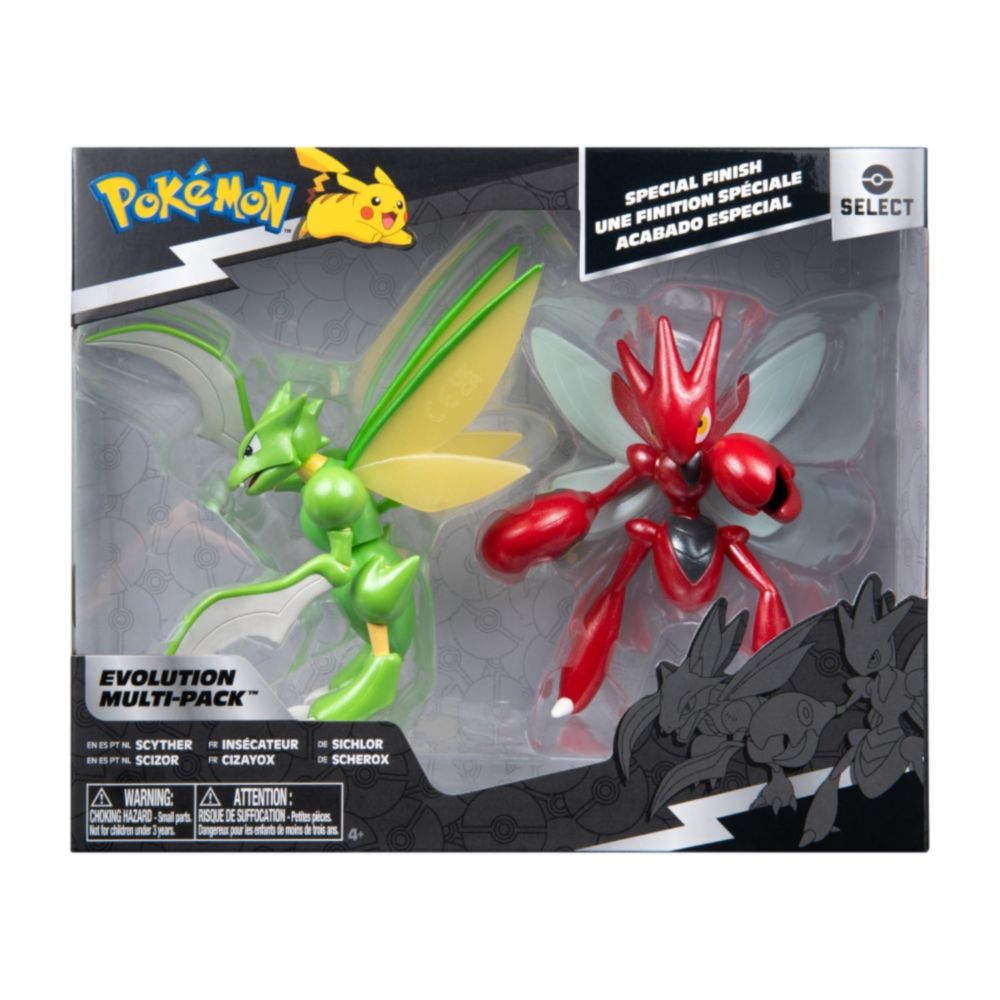 Figura Pokemon Evolucion Scyther Scizor Multipack X2 - Real Plaza
