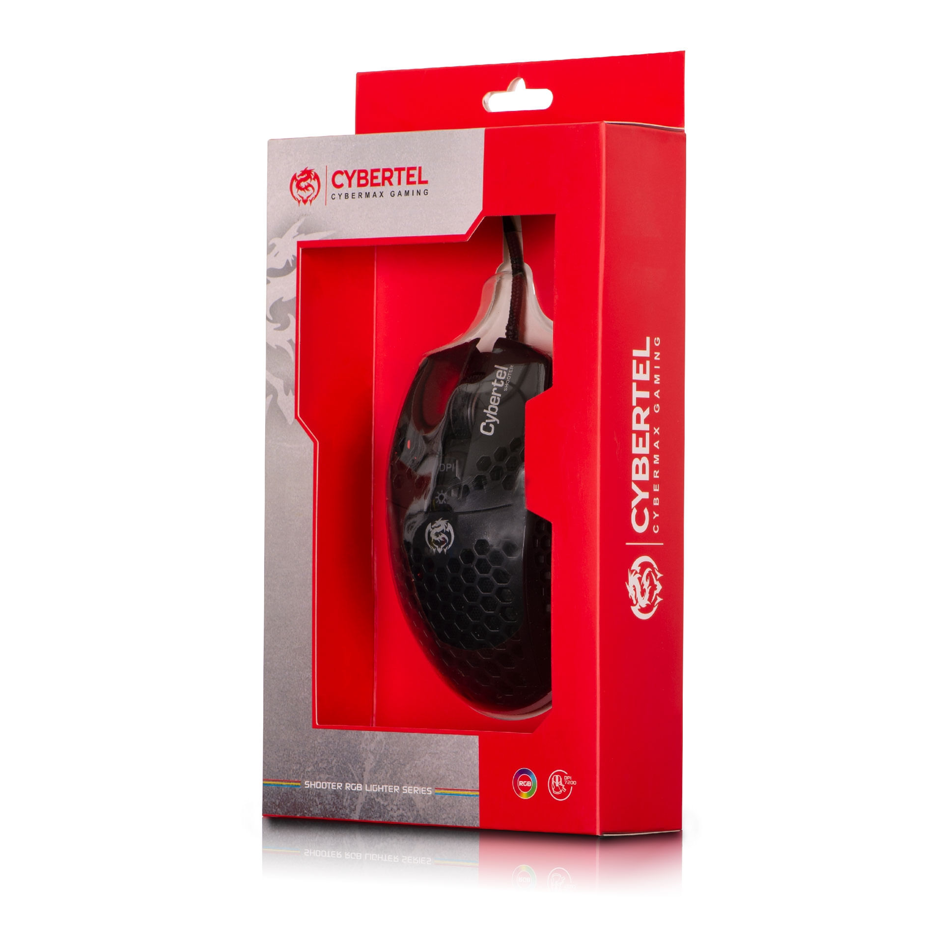 Mouse Gamer Rgb 7200dpi 7b Cybertel Shooter M501 - Real Plaza