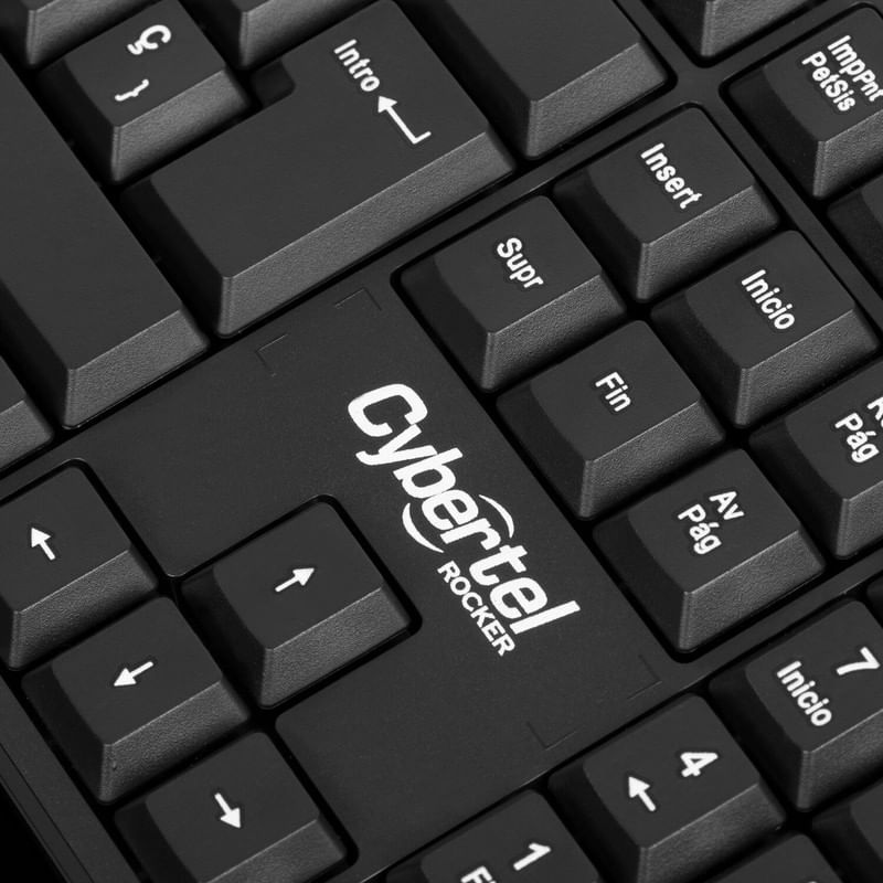 Teclado Antiderrame Barniz Antiborrado Cybertel Rocker K100 - Real Plaza