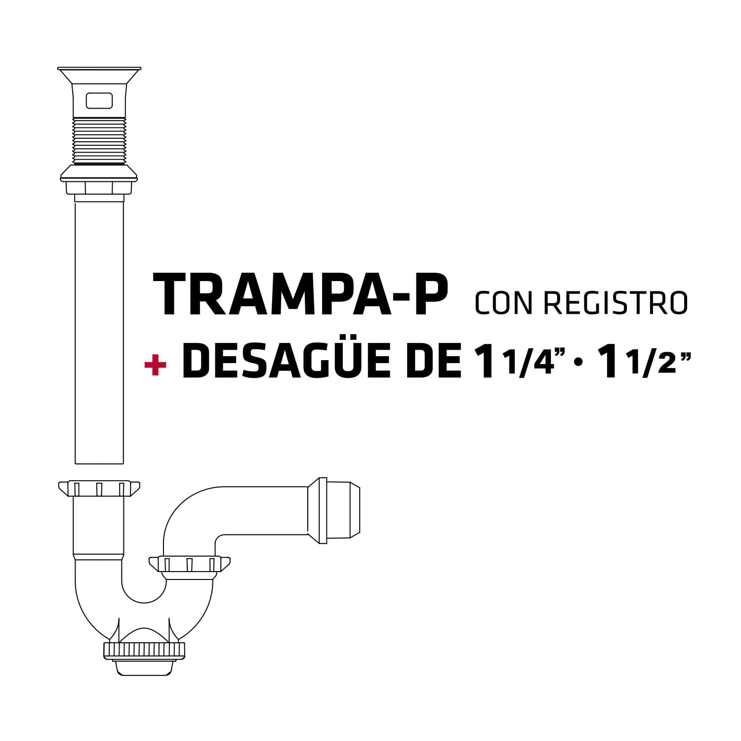 Trampa-P Desague Con Registro Pvc Stone - Real Plaza