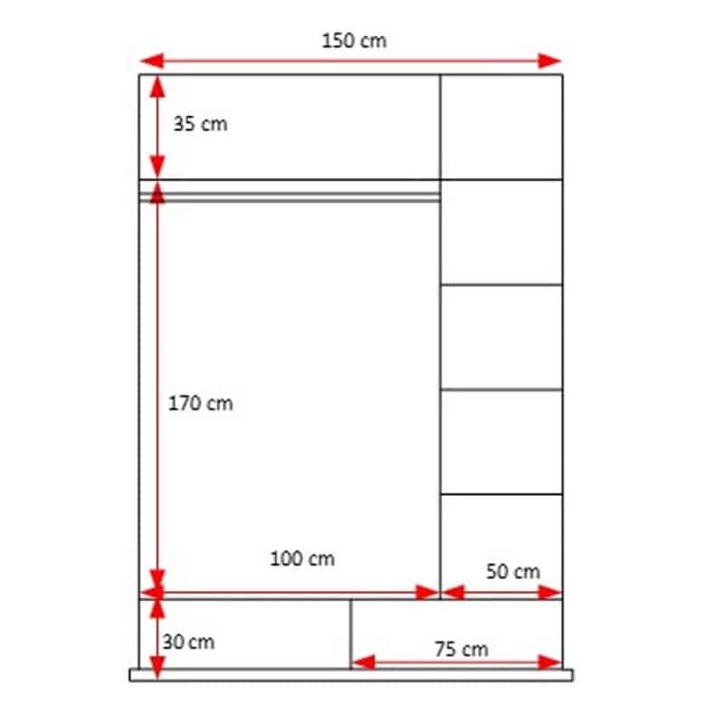 Ropero 3 Puertas Sid Hys - Real Plaza