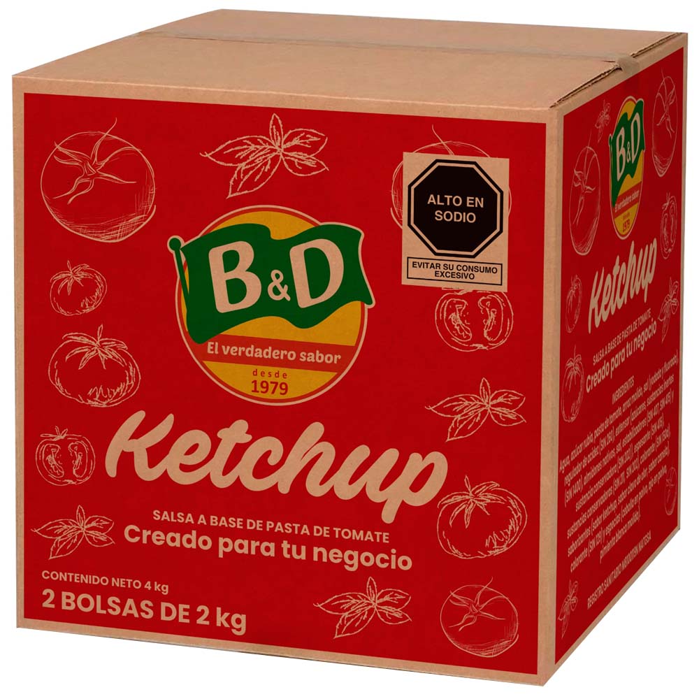 Ketchup B&D Caja 4Kg - Real Plaza