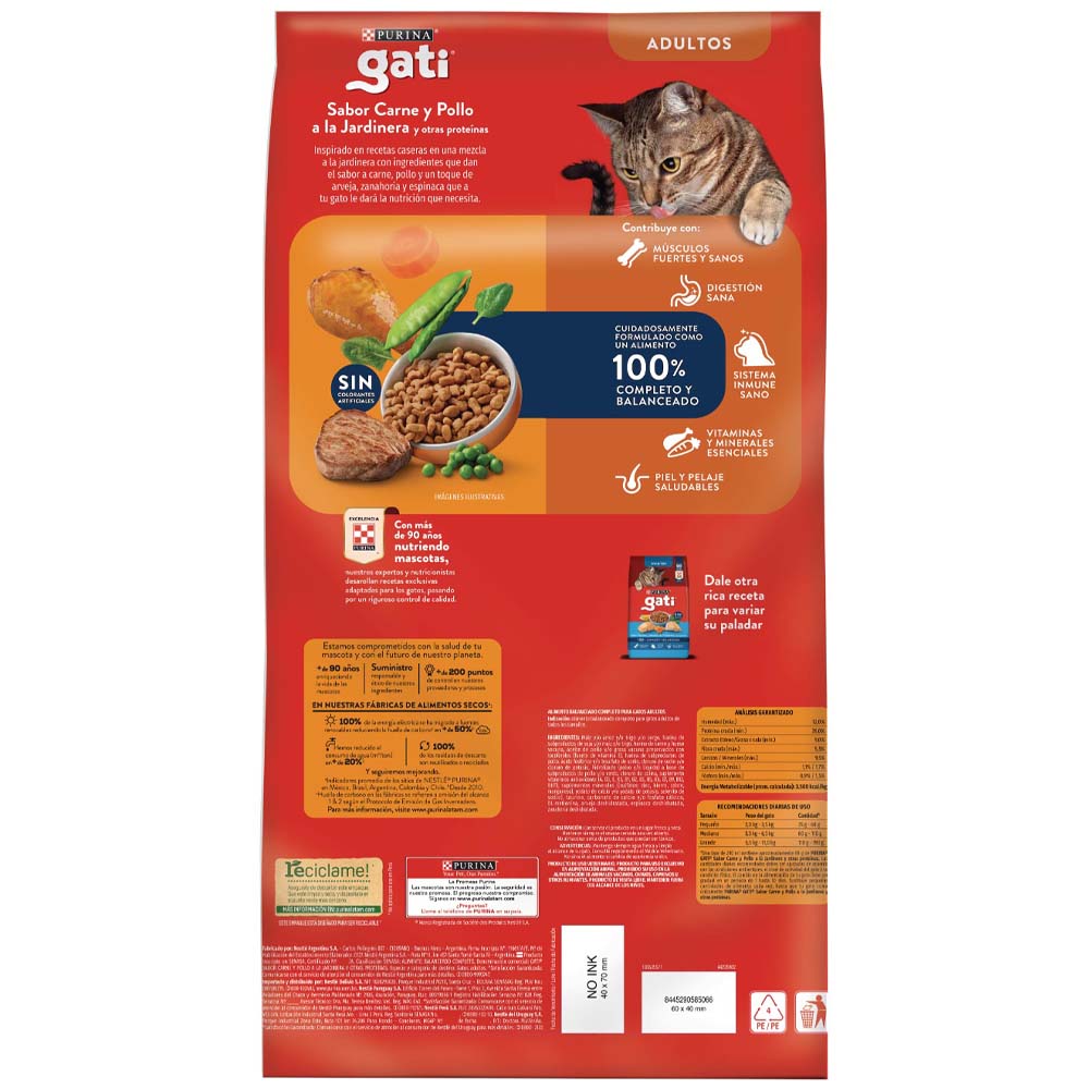Comida para Gatos GATTI Adulto Carne y Pollo Bolsa 15Kg - Real Plaza