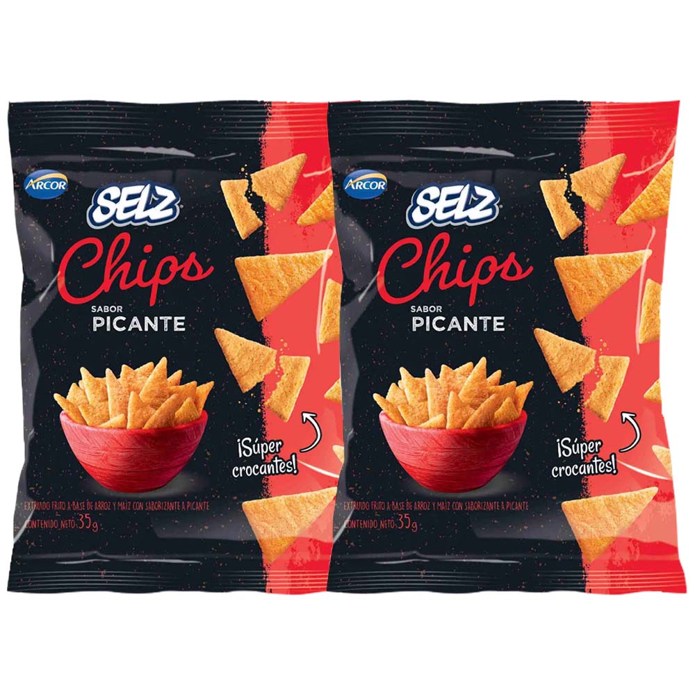 Pack Chips SELZ Picante Bolsa 35g x 2un - Real Plaza