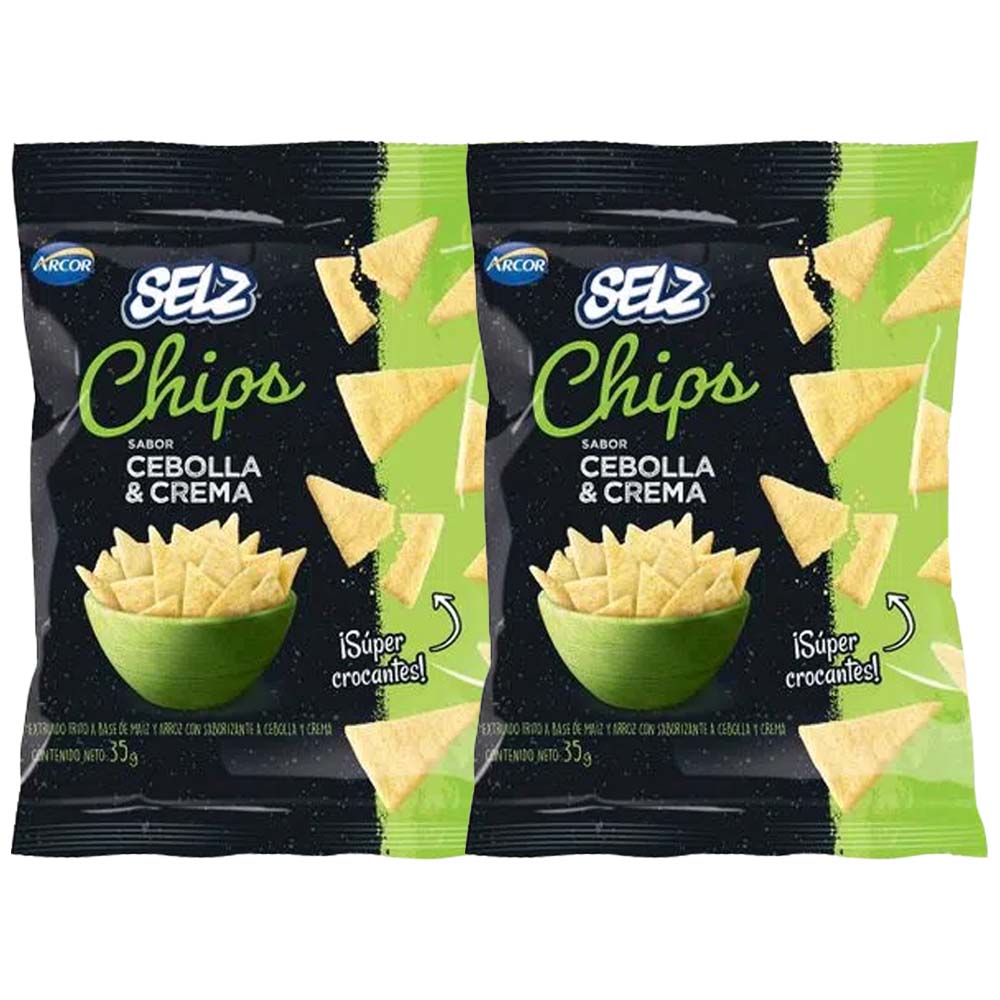 Pack Chips SELZ Cebolla y Crema Bolsa 35g x 2un - Real Plaza
