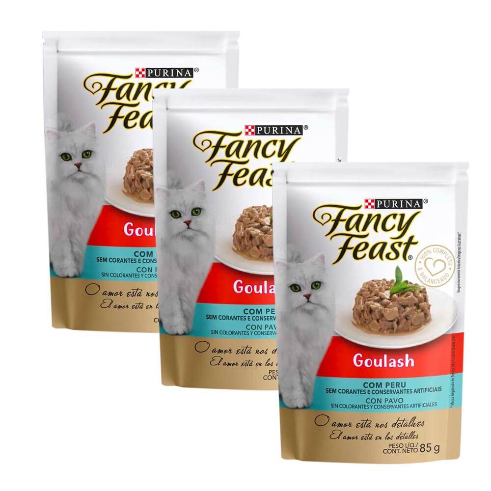 Pack Comida para Gatos FANCY FEAST Todas las Etapas Goulash Pavo Bolsa ...