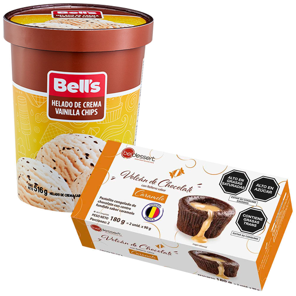 Pack Volcán de Chocolate con Relleno de Caramelo BELDESSERT 90g Caja ...