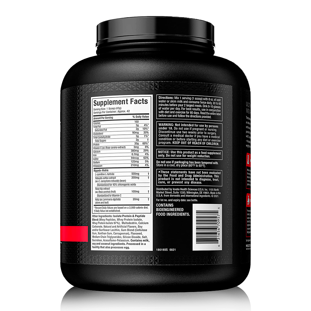 Nitro Tech Ripped French Vanilla 4lb 181kg - Real Plaza