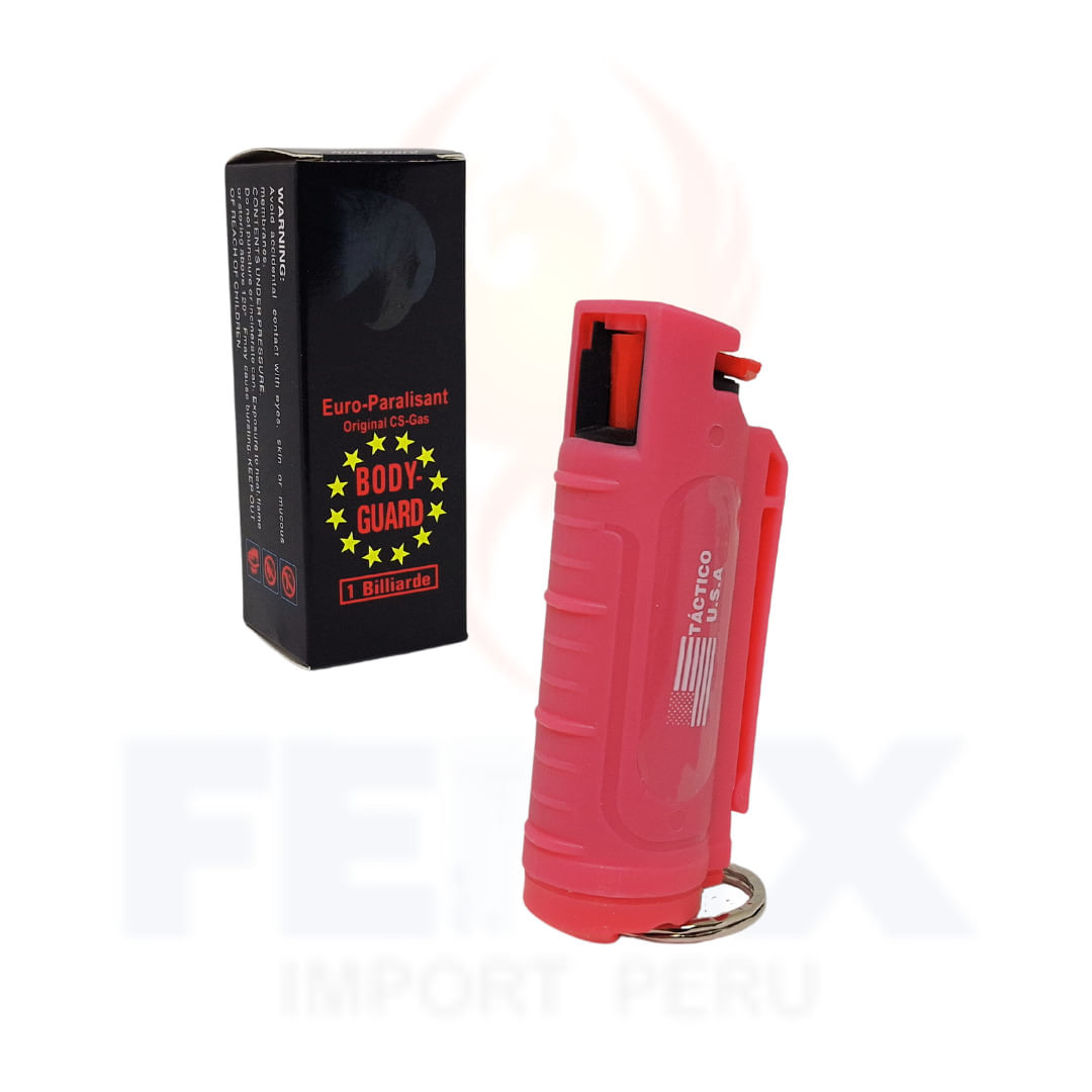 Gas Pimienta Llavero 20ml Rosado | Defensa personal portátil - Real Plaza