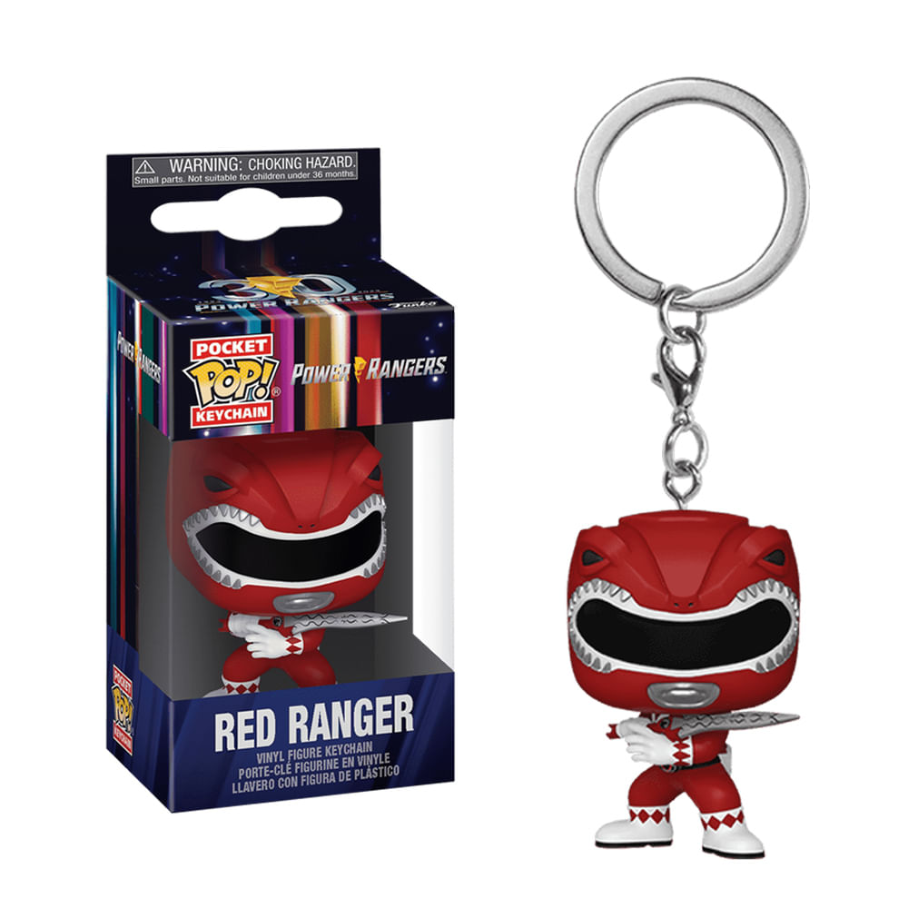 Funko Pop Keychain Power Rangers Red Ranger 30th Anniversary Llavero ...
