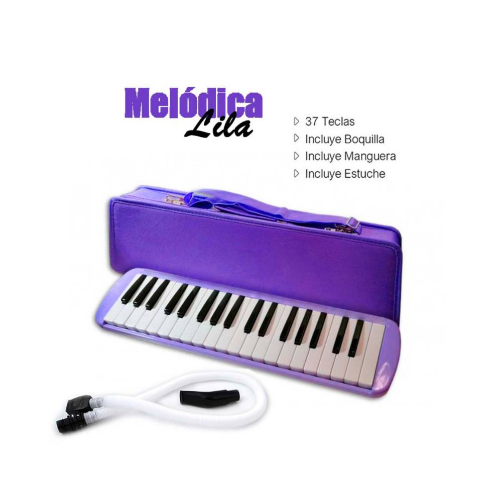 Melódica 3 Octavas con Estuche Rígido Lila - Real Plaza