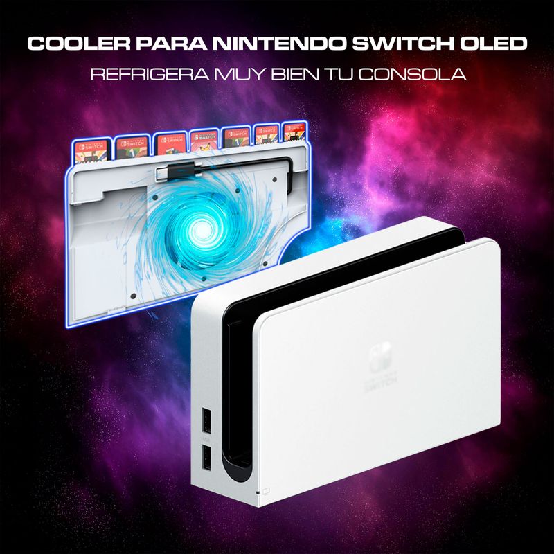 Cooler Para Nintendo Switch Oled Ventilador Disipador Switch - Real Plaza