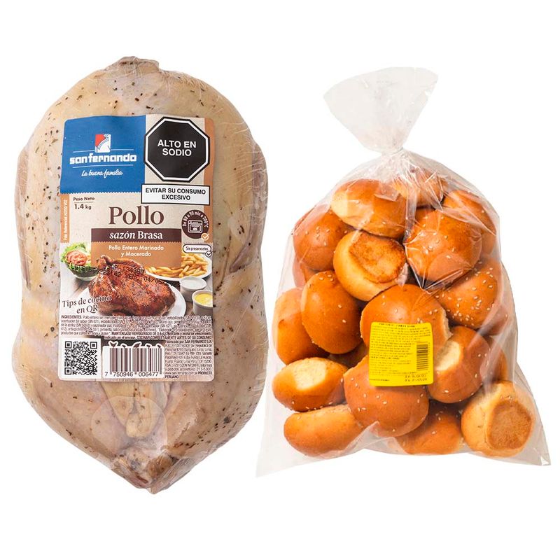 Pack Petit Pan LA FLORENCIA Embolsado 500g + Pollo Sazón Brasa SAN ...