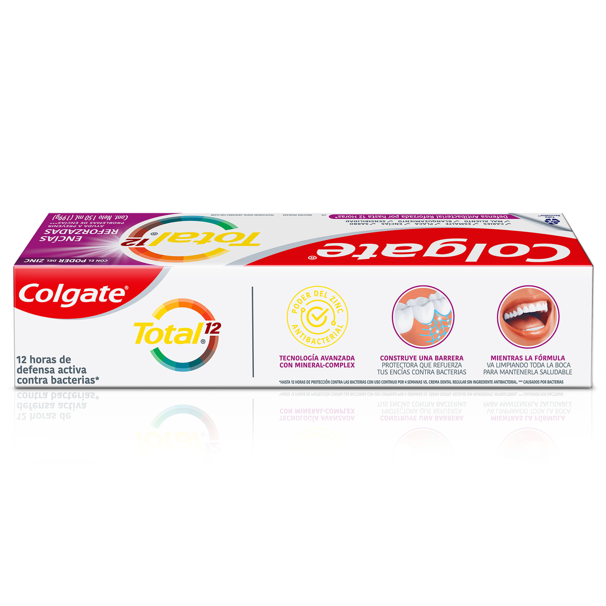 Pasta Dental COLGATE Total 12 Encias Reforzadas Tubo 150ml - Real Plaza