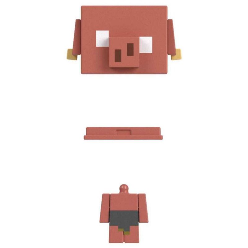 Figura Minecraft Cabezas Mob Fig Mini Piglin - Real Plaza