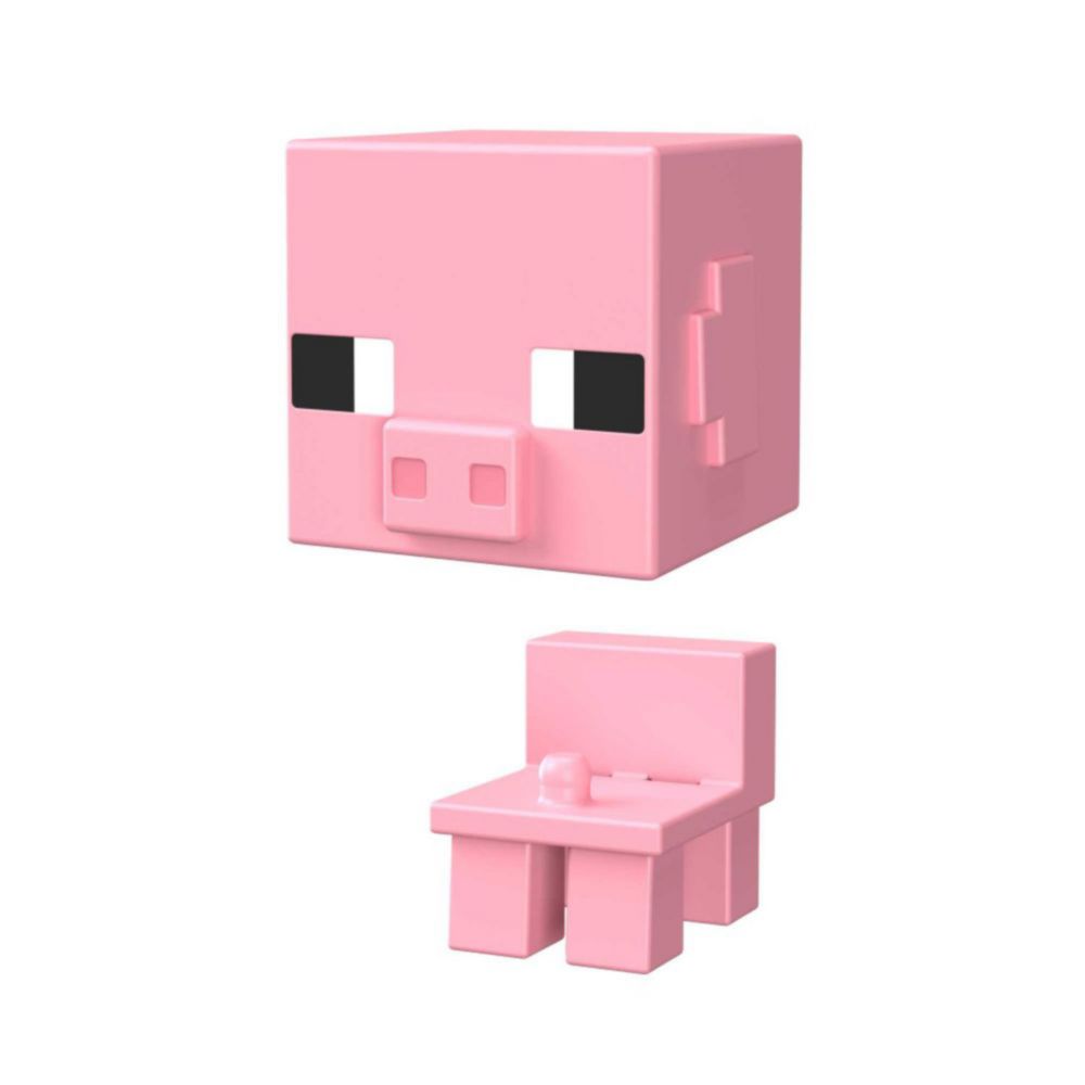 Figura Minecraft Cabezas Mob Mini Cerdito - Real Plaza