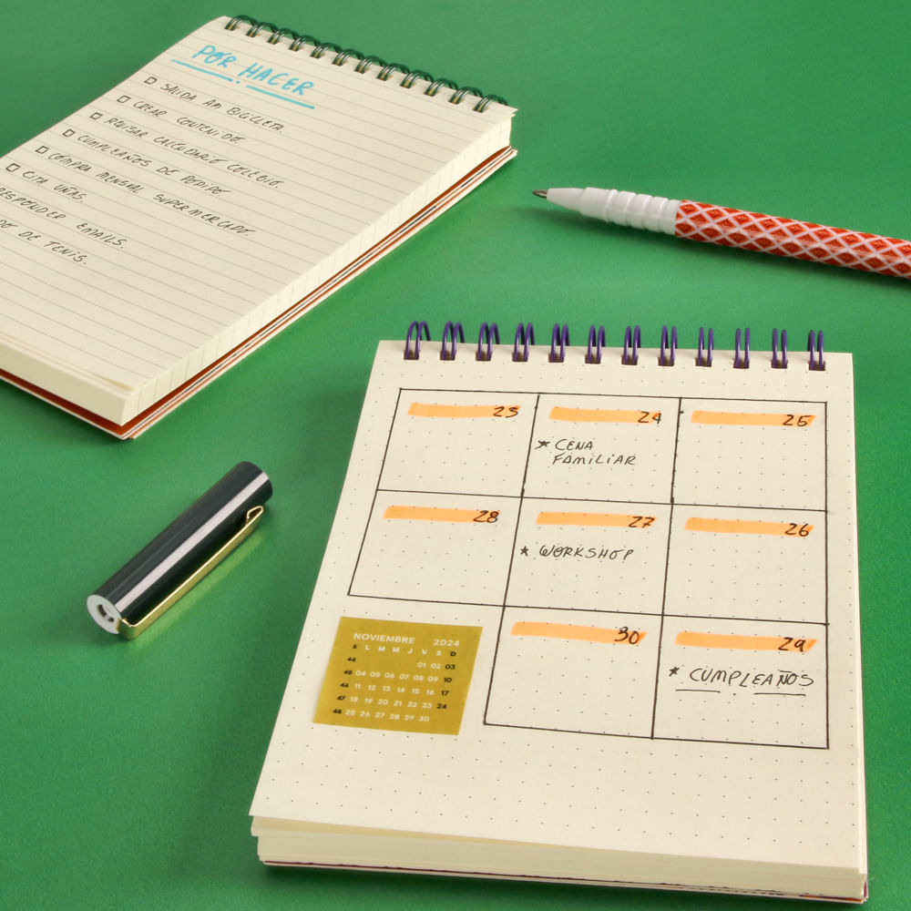 Set 2 Libretas Espiral con Líneas y Puntos 11x2,217,2cm - Real Plaza