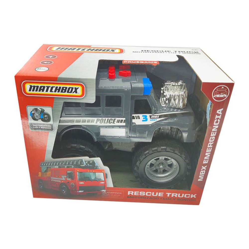 Auto Matchbox Rescue Off Road Motorizado Gris - Real Plaza