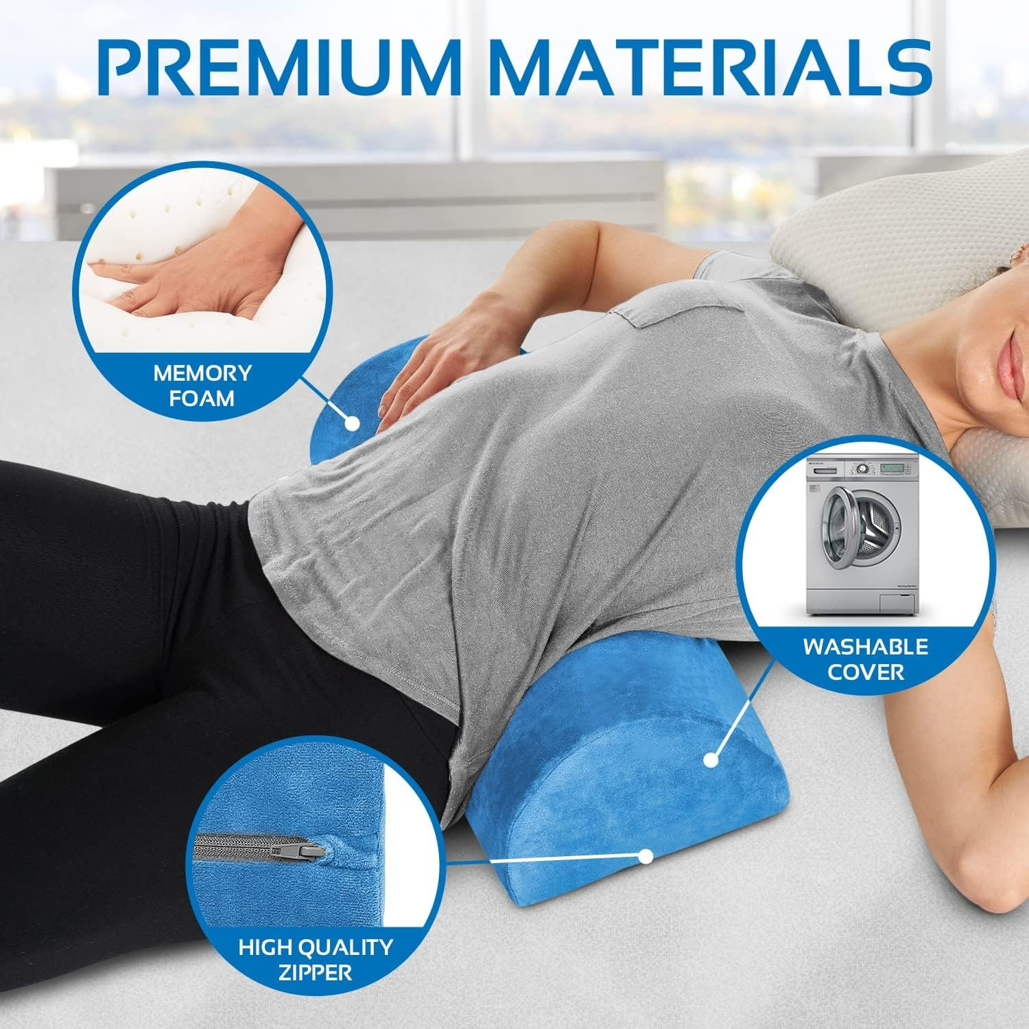 Almohada Tubular Reposa pies Espalda Piernas Turqueza - Real Plaza