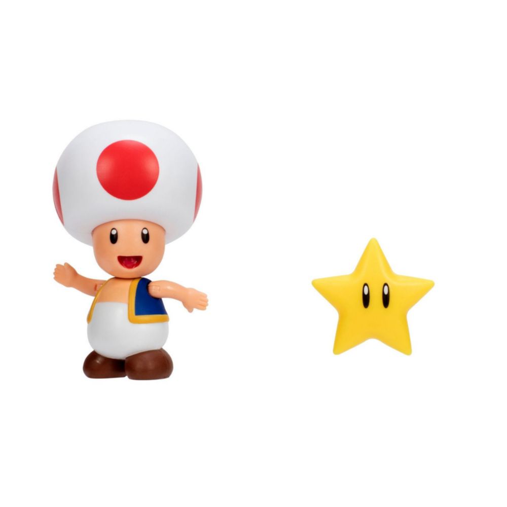 Figura Nintendo W26 10.5Cm Toad Con Estrella - Real Plaza