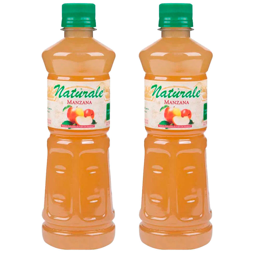 Pack Jugo de Fruta NATURALE Manzana Botella 500ml x 2un - Real Plaza