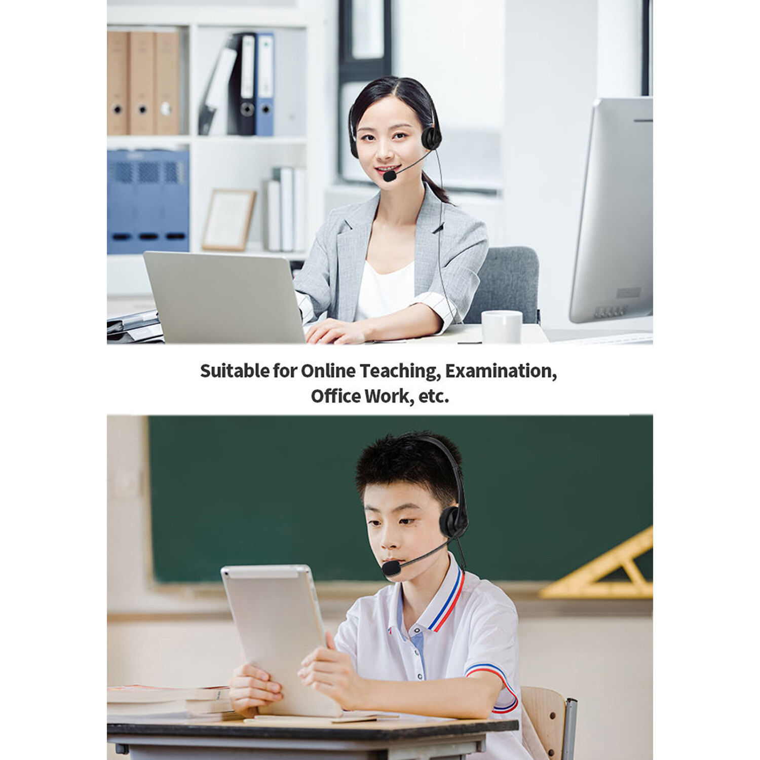 Audifonos Con Cable Sy490Mv Puerto Usb+3,5 Mm Cancelación De Ruido Con ...