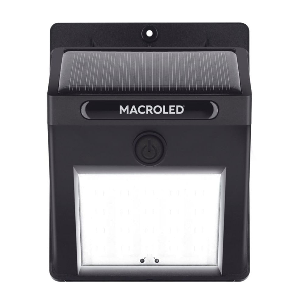 Aplique Solar Exterior 1.5w Ip54 Policarbonato/ABS Negro Luz Cálida ...