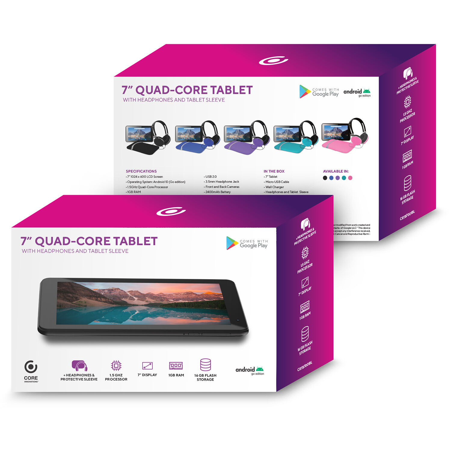 Tablet Core Innovations Crtb7001 de 7 con 16Gb Negro - Real Plaza