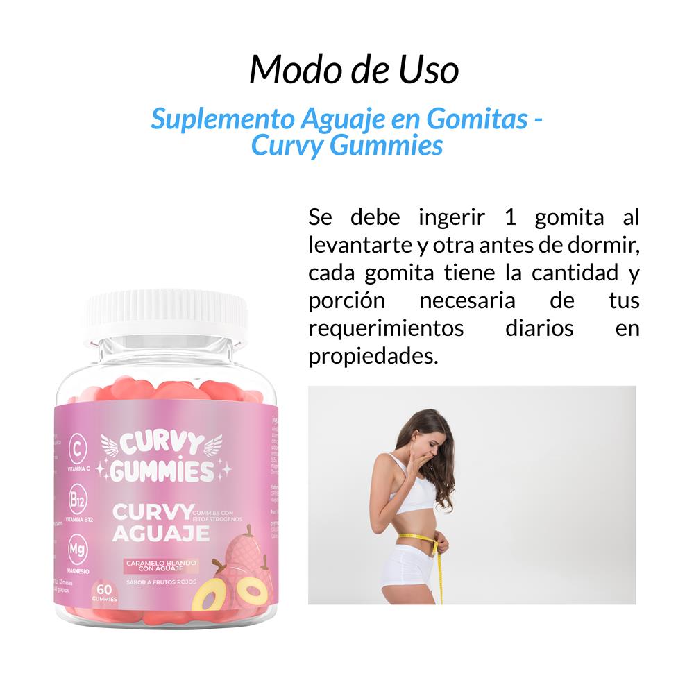 Suplemento Aguaje en Gomitas Curvy Gummies 2 Unidades - Real Plaza