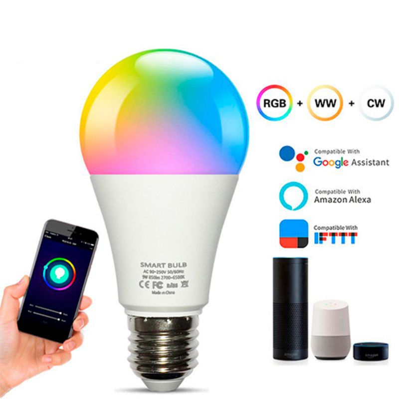 Foco inteligente Bluetooth Multicolor Led RGBCW Control De Aplicación ...