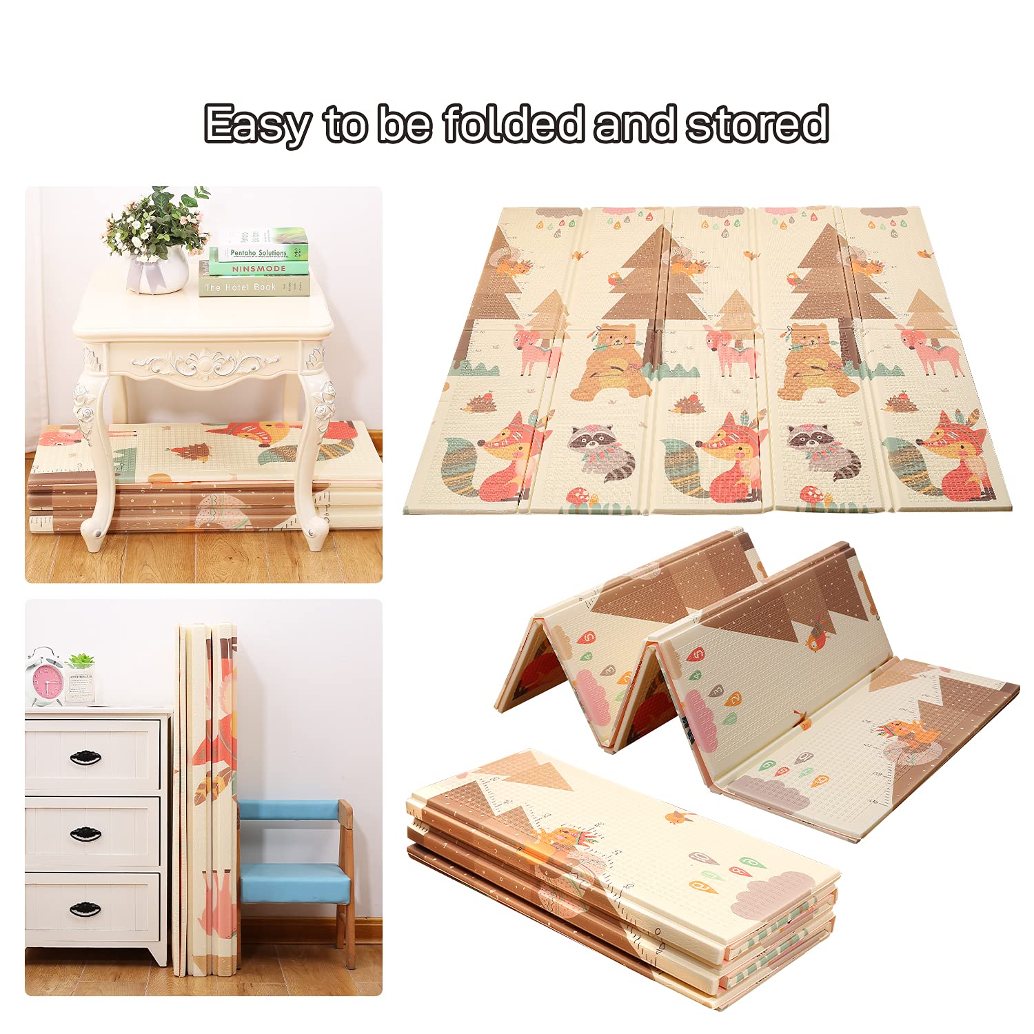 Pack X2 Piso Plegable Reversible Niños Bebés - Diseño 797P - Real Plaza